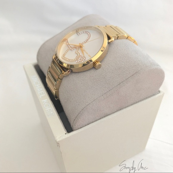 Michael Kors | Accessories | New Authentic Mk Goldtone Portia Pave ...